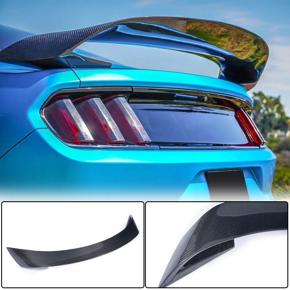 フォード Mustang カーボン リア トランク スポイラー ウィングリップ V6 V8 Gt Shelby Gt350r Ecobo