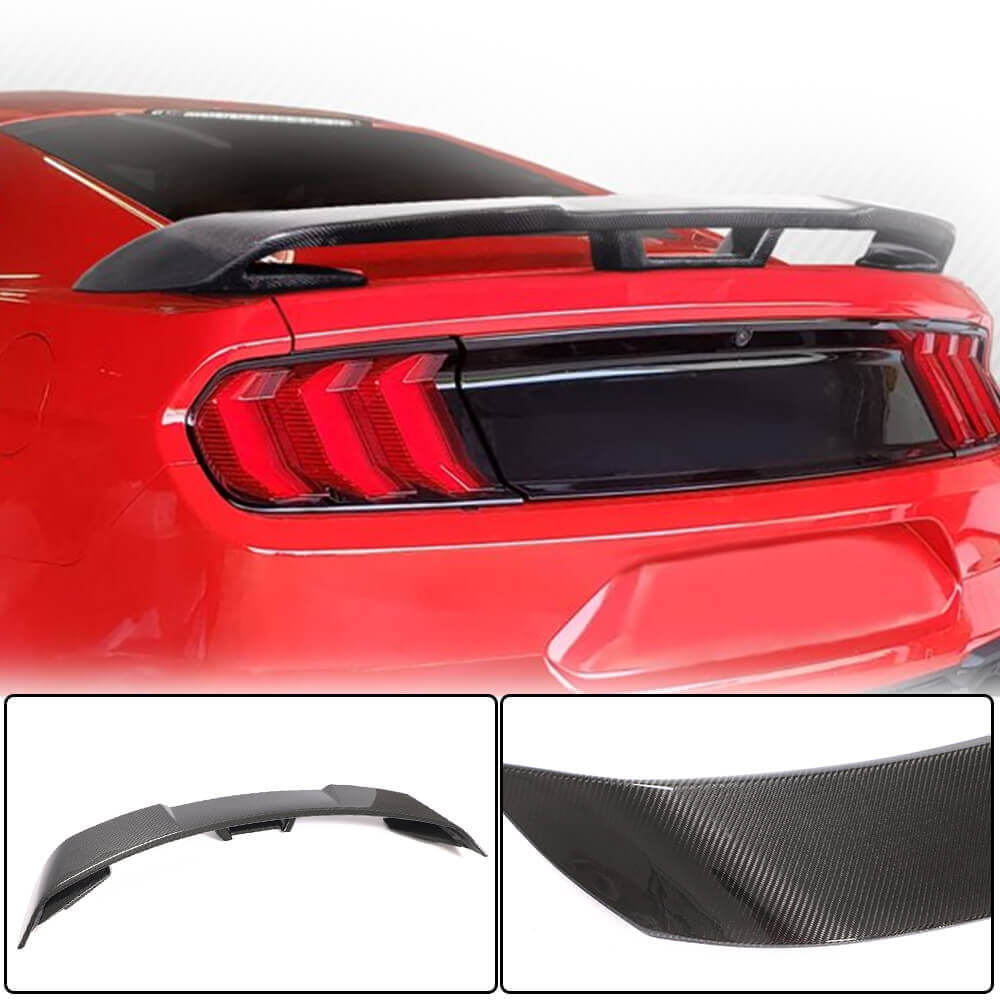 フォード Mustang クーペ カーボン リア トランク Lid スポイラー ウィングリップ V6 V8 Gt Shelby Gt35