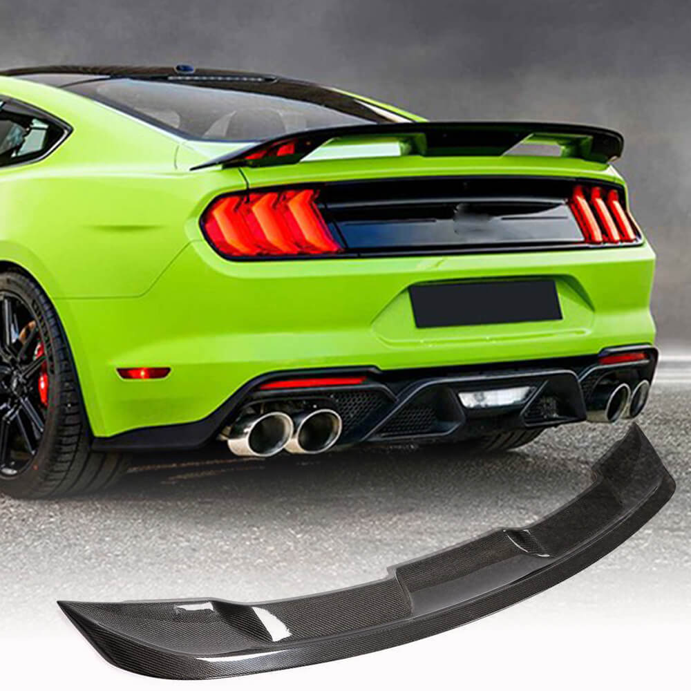 フォード Mustang クーペ カーボン リア トランク Lid スポイラー ウィングリップ V6 V8 Gt Shelby Gt35